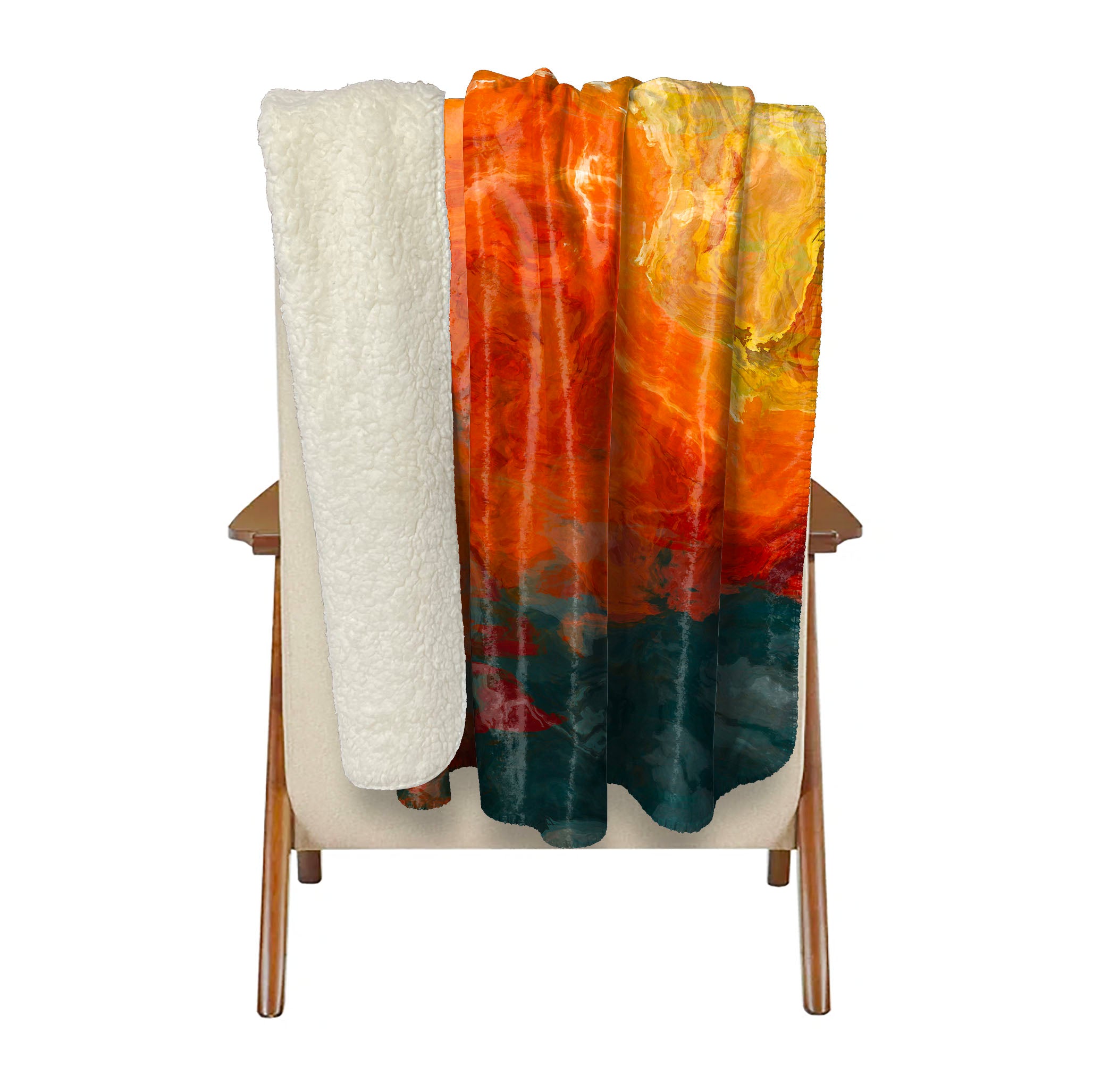 Abstract Art Blanket Throw, 50x60 and 60x80 Sherpa Fleece, Warm Cuddly ...