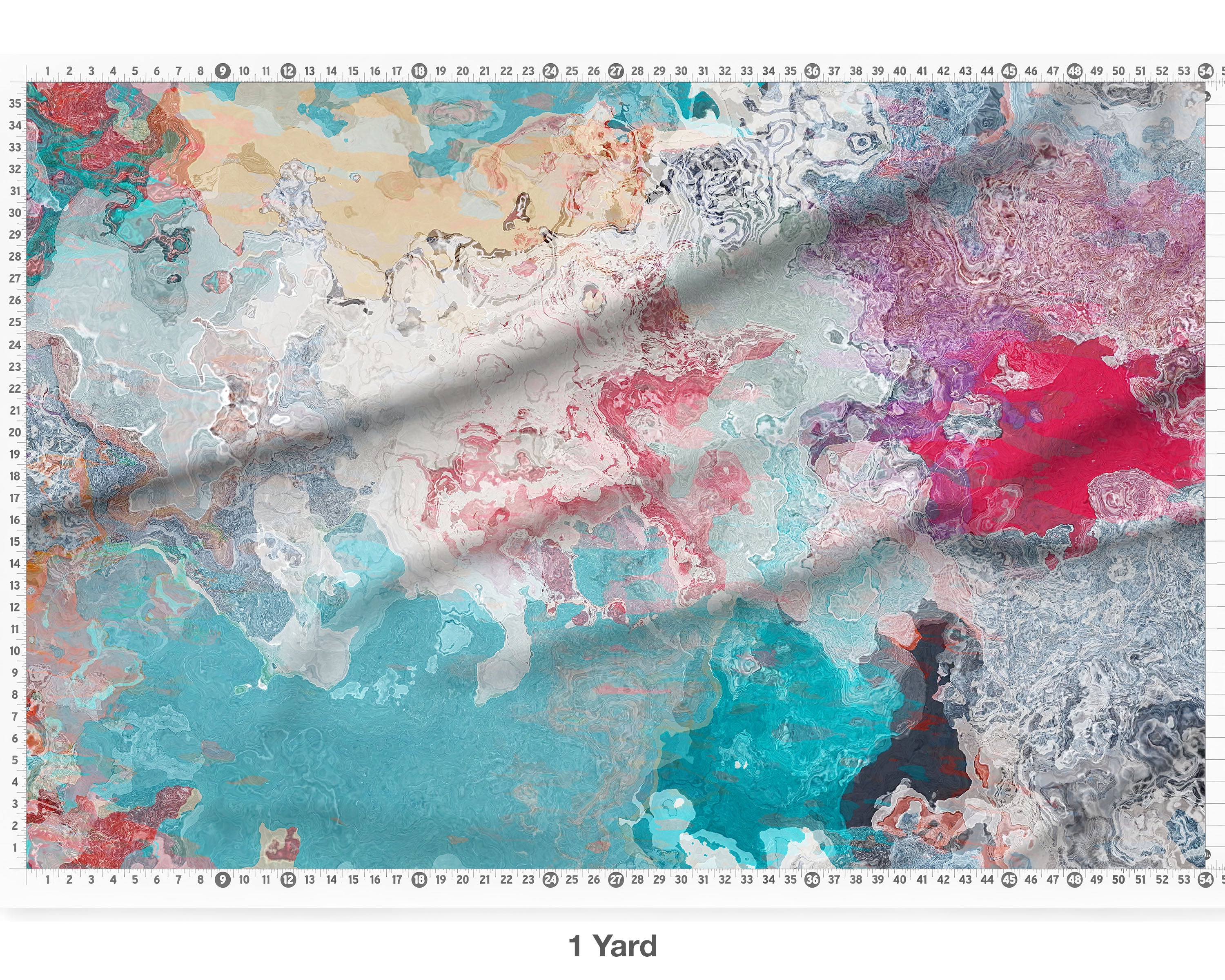 Abstract Art Fabric by the Yard, Spun Polyester or Pima Combed Cotton ...