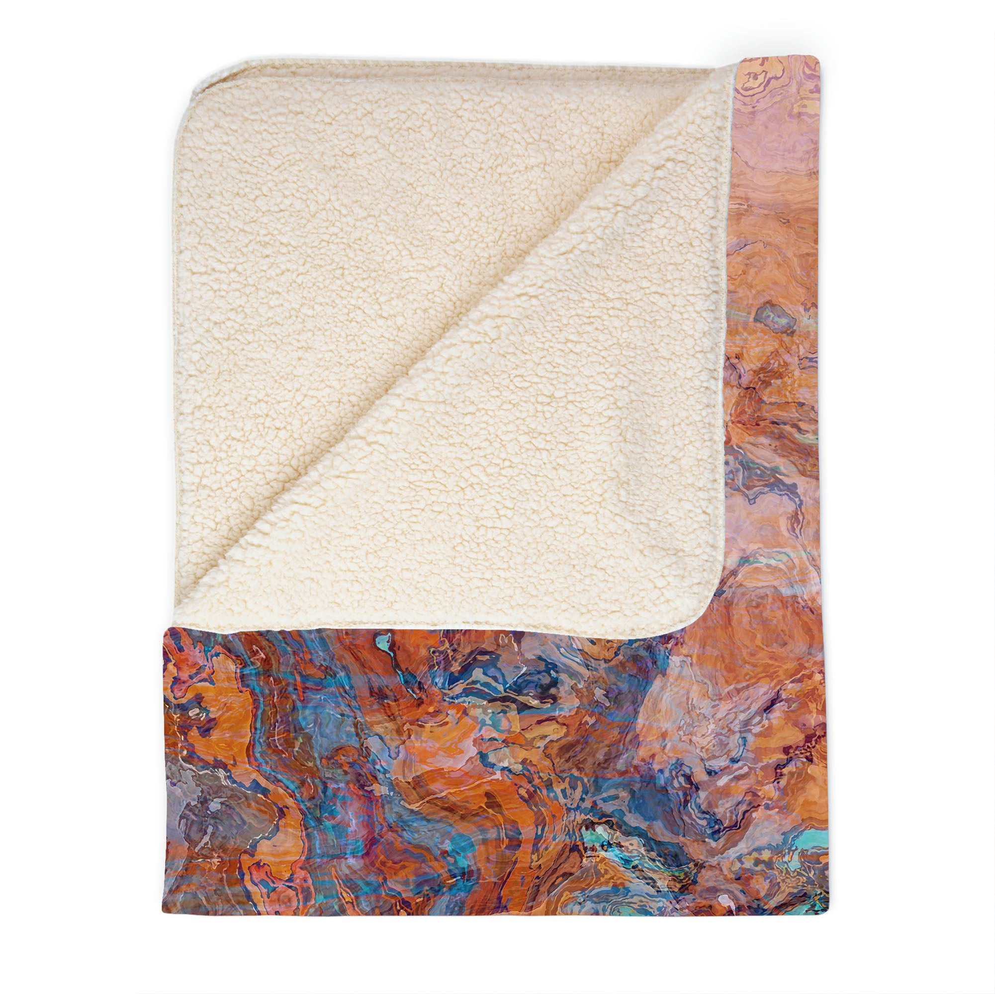 Abstract Art Blanket Throw, 50x60 and 60x80 Sherpa Fleece, Warm Cuddly ...