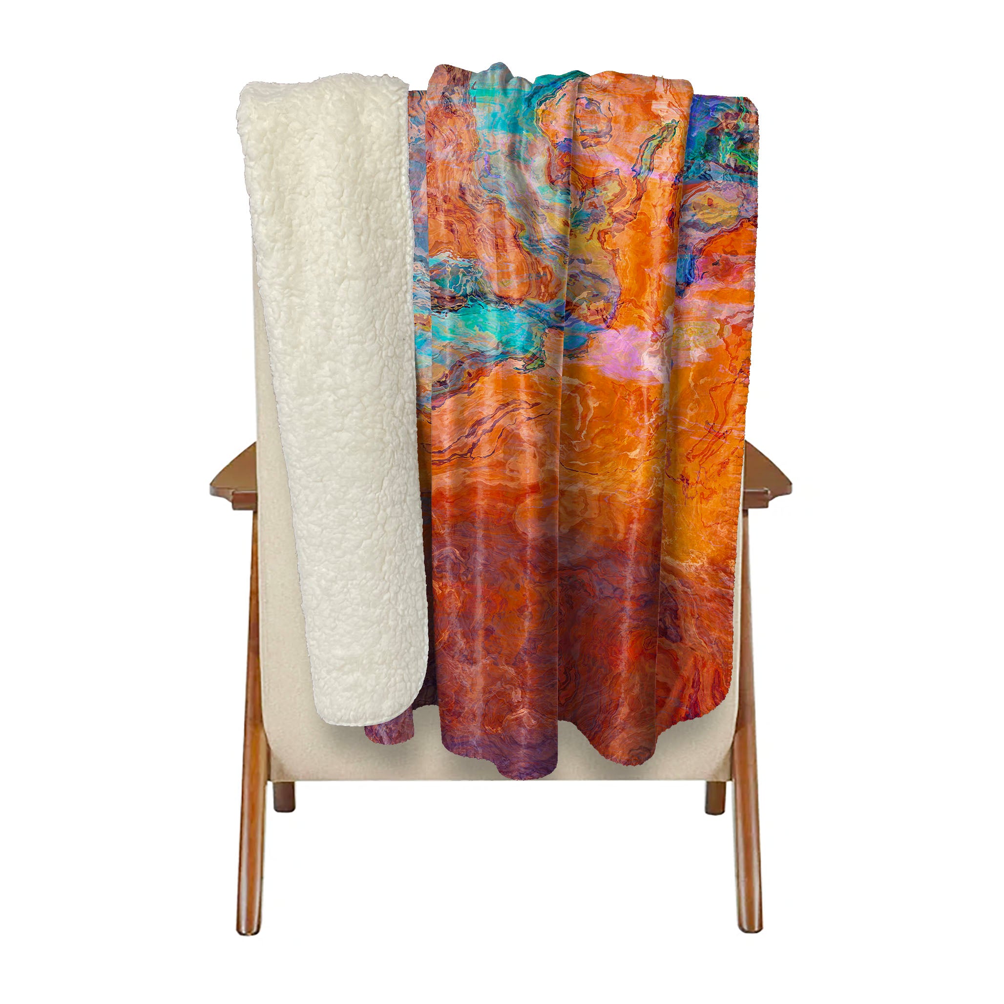 Abstract Art Blanket Throw, 50x60 and 60x80 Sherpa Fleece, Warm Cuddly ...